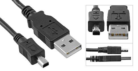 USB Mini 4 Pin to A Male Cables (USB 2.0)– Bridge Wholesale
